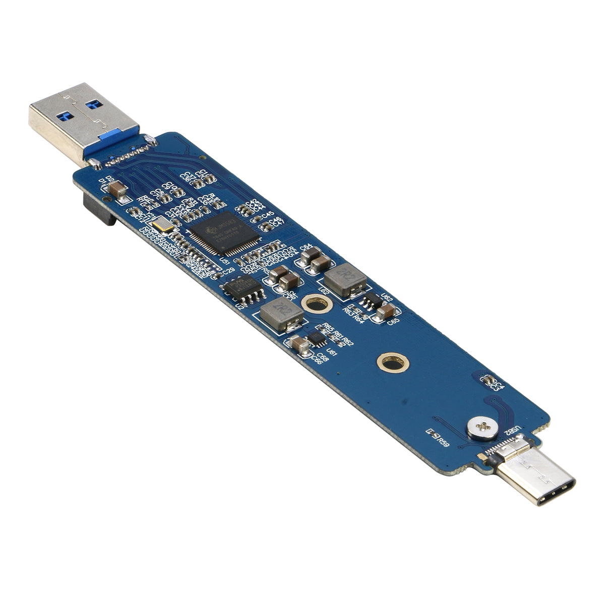 RIITOP NVMe USB Adapter PCIe M.2 NVMe SSD to USB 3.1 Gen2 Type A and Type C Converter Adapter Card No Cable Need for Samsung 970 Series 960 Series